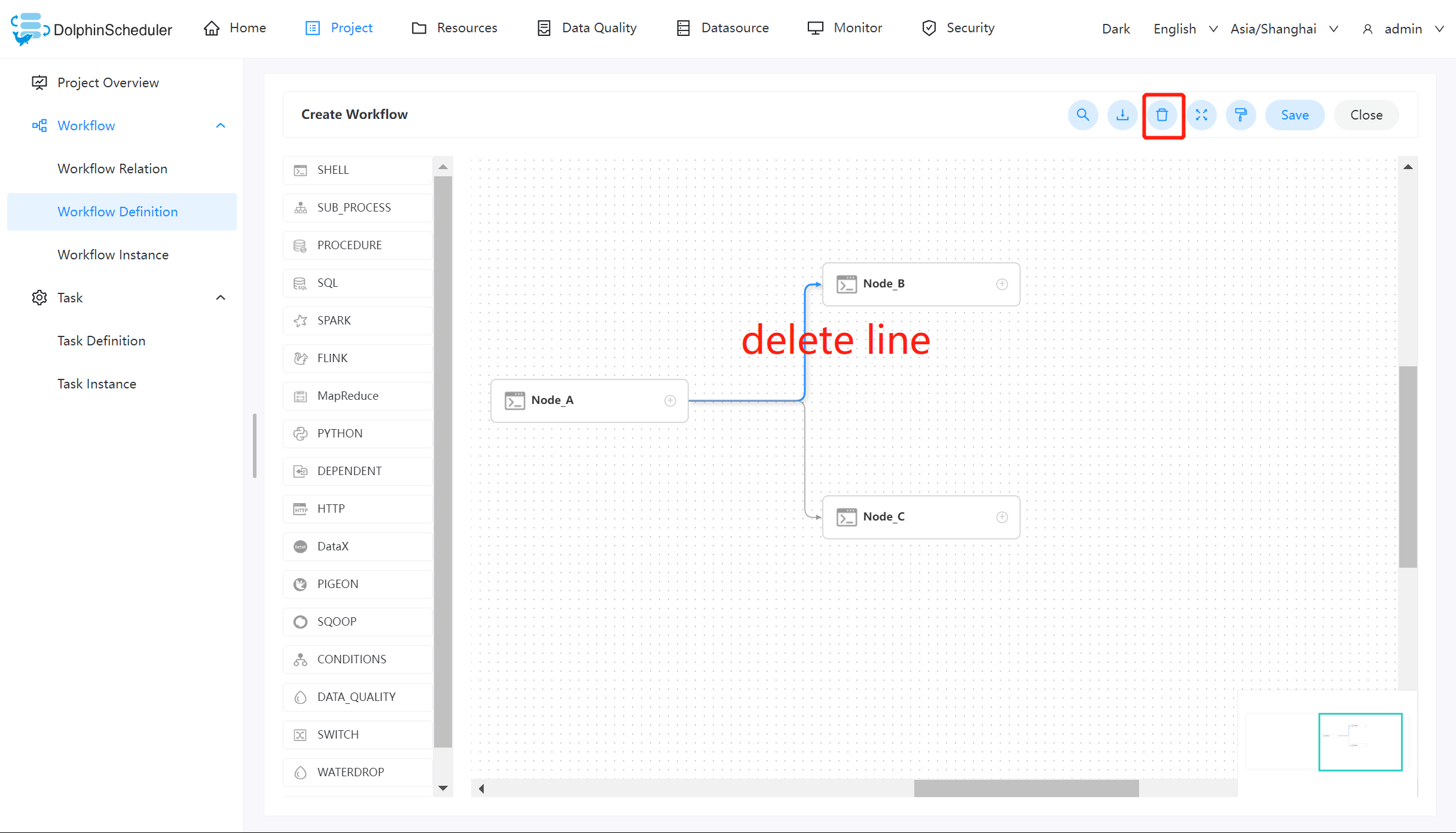 项目管理 - 工作流定义 - 《Apache DolphinScheduler 中文版 3.2.1》 - Devlive 开源社区(devlive.org)