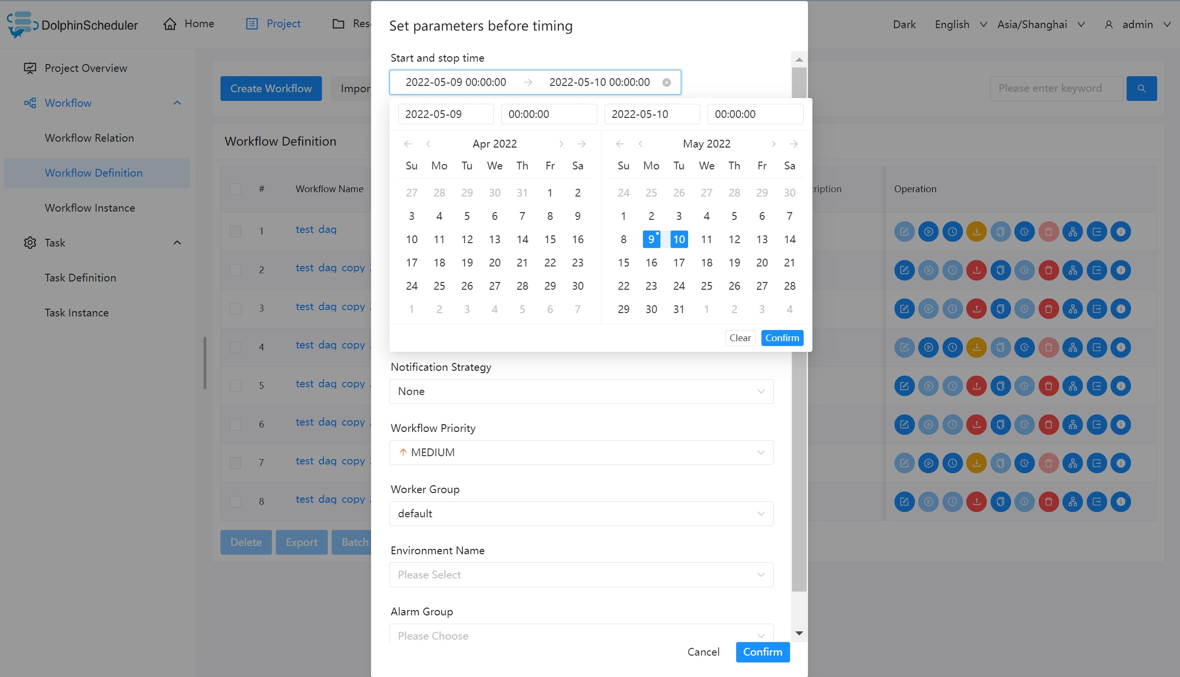 项目管理 - 工作流定义 - 《Apache DolphinScheduler 中文版 3.2.1》 - Devlive 开源社区(devlive.org)