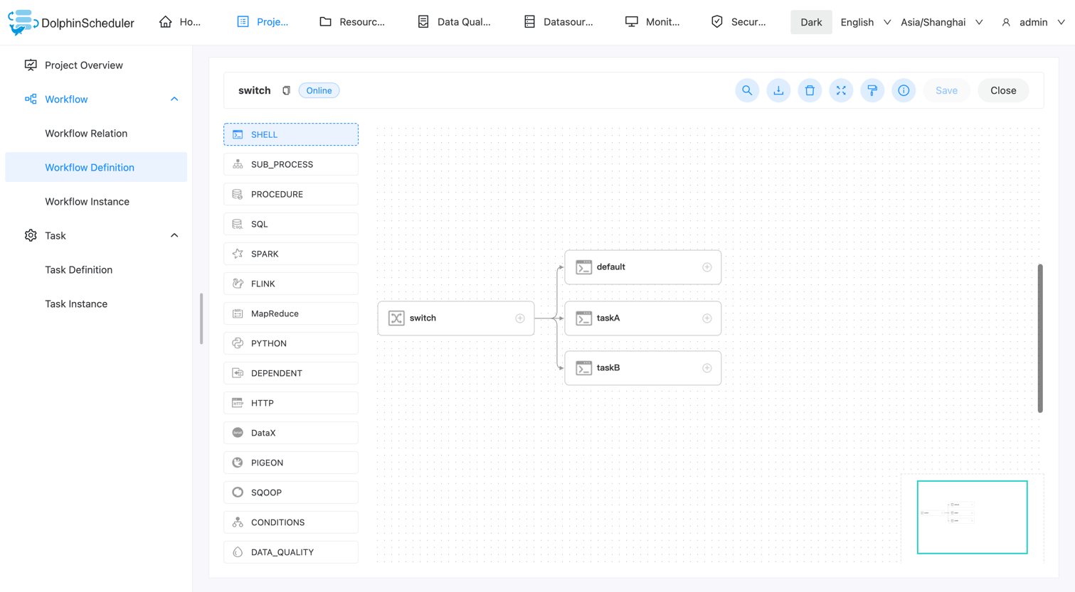 任务类型 - Switch - 《Apache DolphinScheduler 中文版 3.2.1》 - Devlive 开源社区(devlive.org)