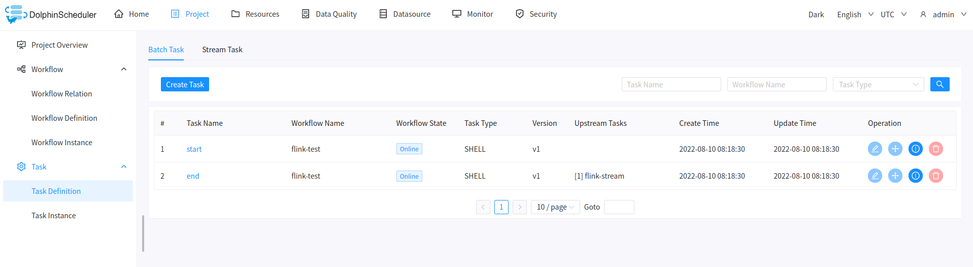 项目管理 - 任务定义 - 《Apache DolphinScheduler 中文版 3.2.1》 - Devlive 开源社区(devlive.org)