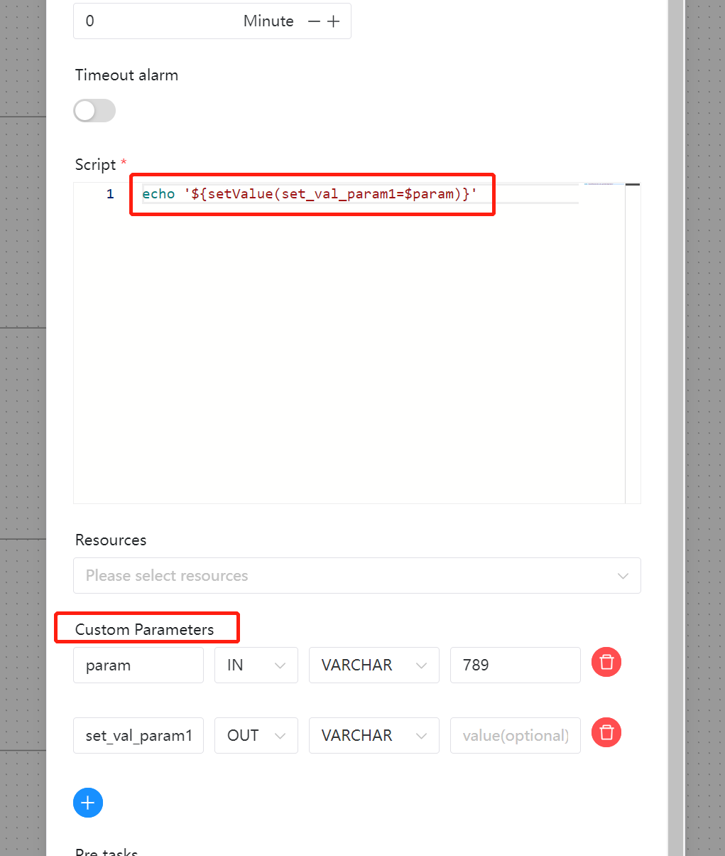 参数 - 本地参数 - 《Apache DolphinScheduler 中文版 3.2.1》 - Devlive 开源社区(devlive.org)