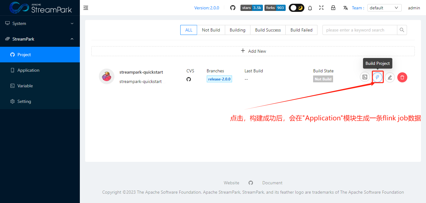 用户指南 - 快速上手 - 《Apache StreamPark 中文版 2.1.4-incubating》 - Devlive 开源社区 ...