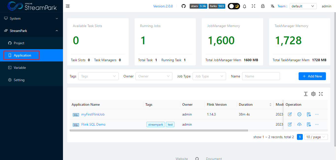 用户指南 - 快速上手 - 《Apache StreamPark 中文版 2.1.4-incubating》 - Devlive 开源社区 ...