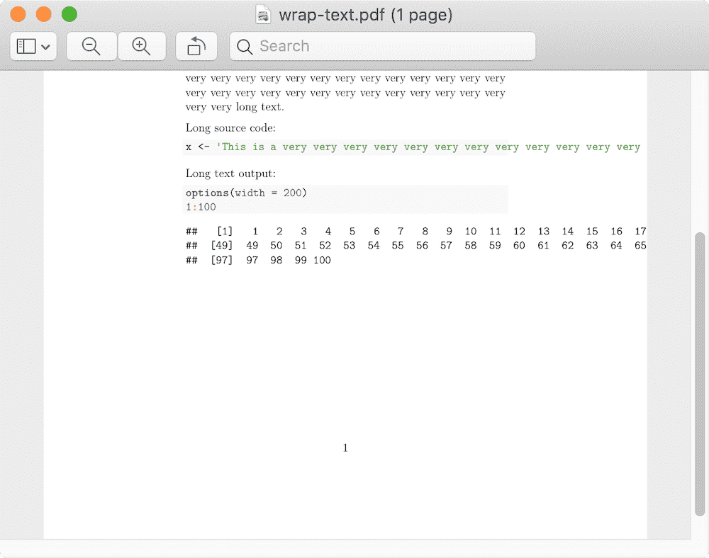 5 Formatting - 5.3 Control the width of text output - 《R Markdown Cookbook》 - Devlive 开源社区 ...